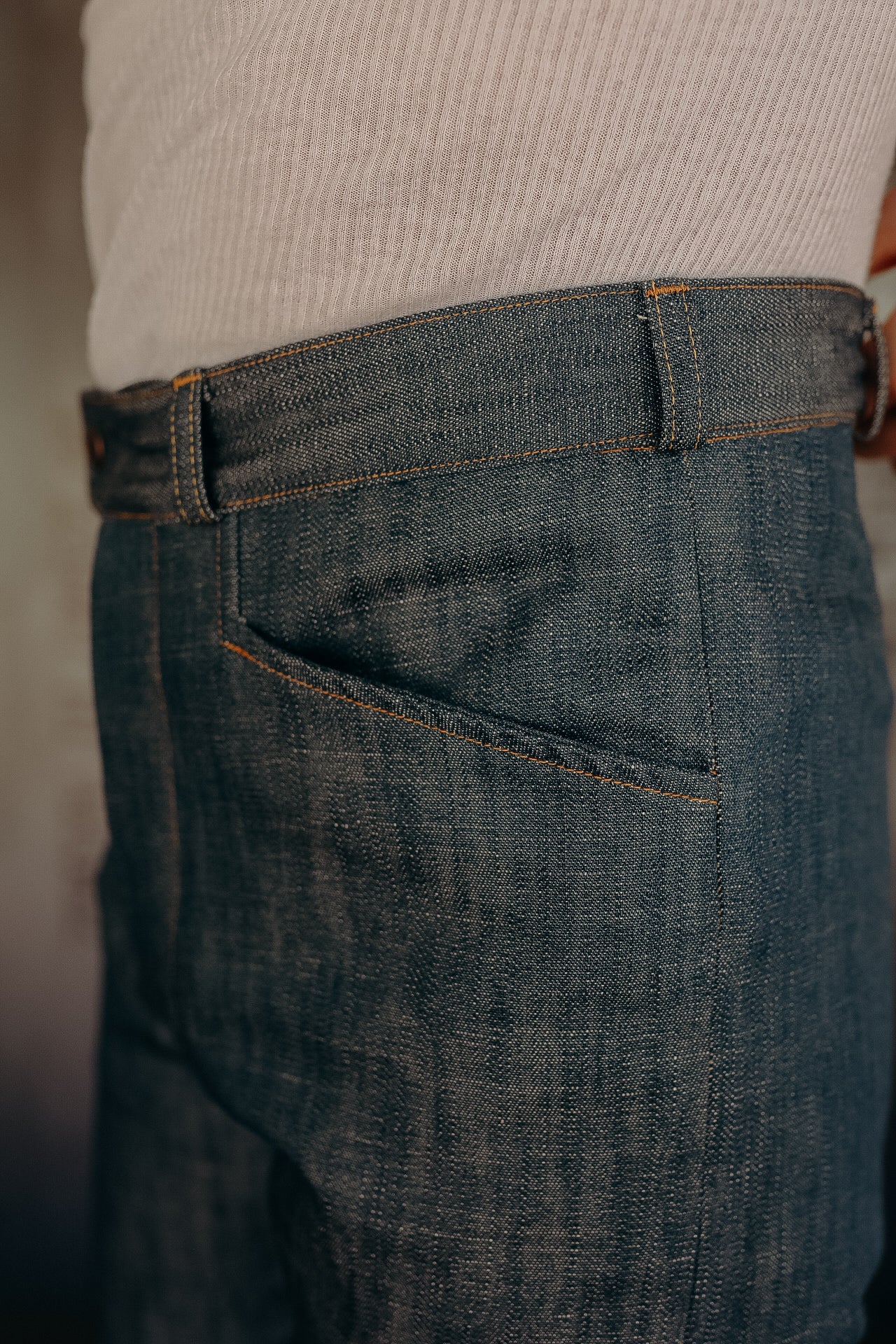 "NOUVELLE VAGUE" SLACKS - NOS "PLAYER" DENIM – Iron Shop Provisions