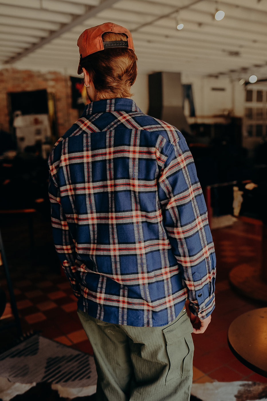 Flannel Work Shirt- Navy Slub – Iron Shop Provisions