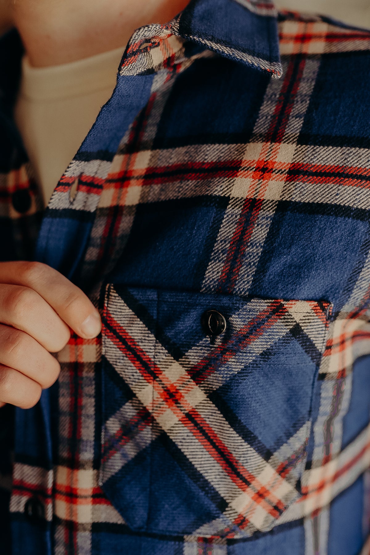 Flannel Work Shirt- Navy Slub – Iron Shop Provisions