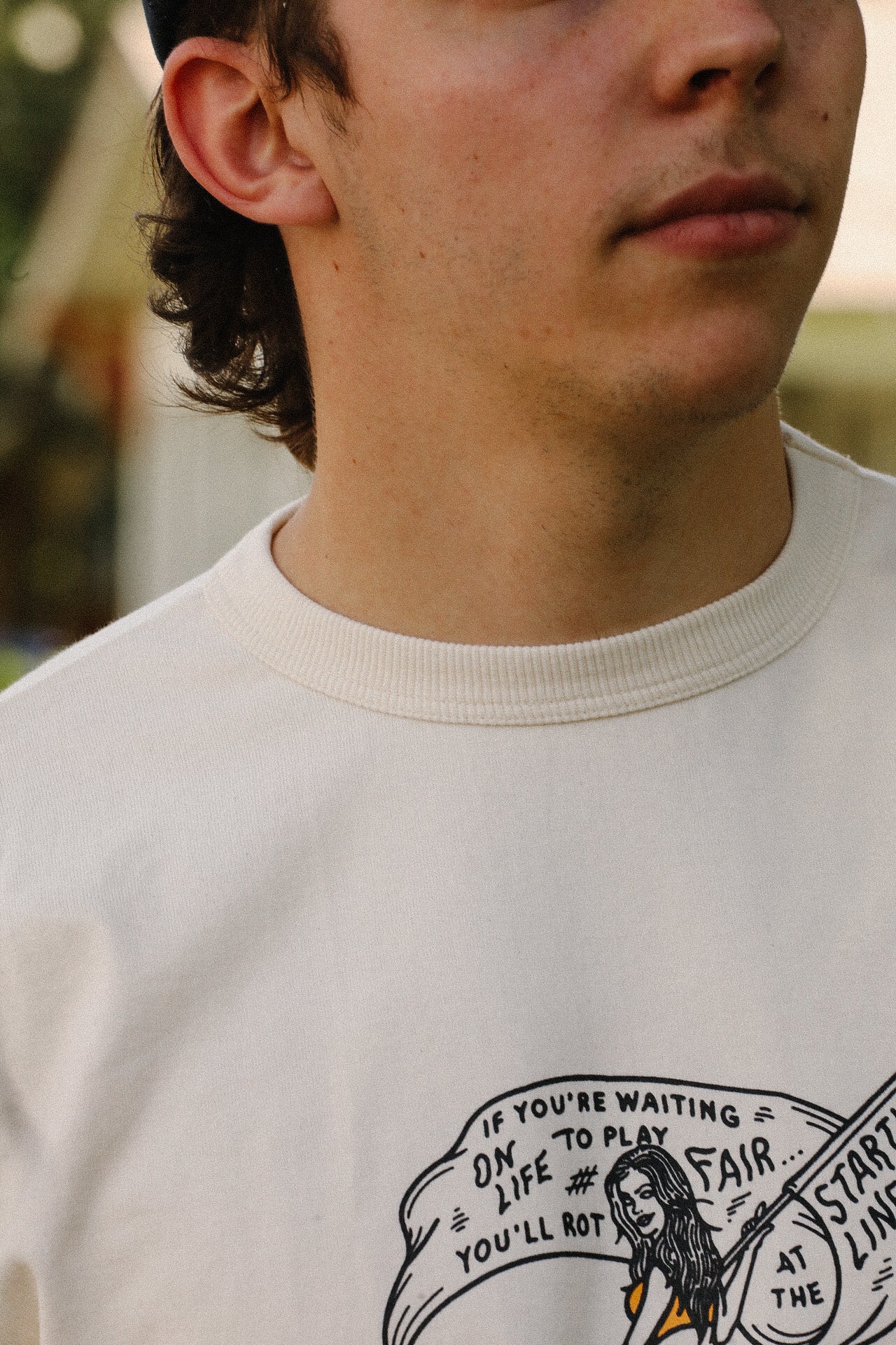 ISP x Buffalo Nickel "Starting Line" Loopwheel Tee-Cream – Iron Shop ...