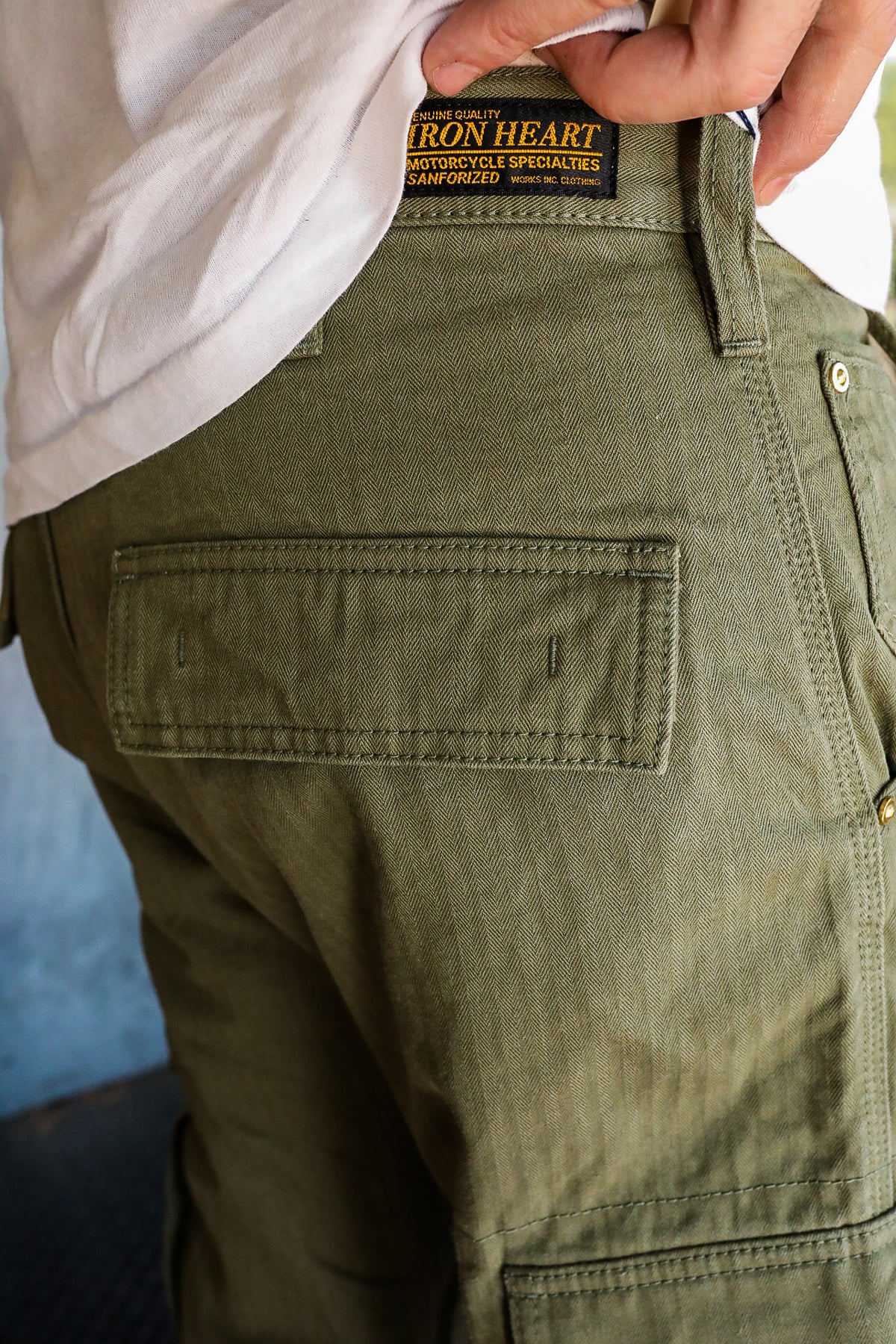 11oz Herringbone Cargo - Olive Drab Green IH-733-ODG – Iron Shop Provisions