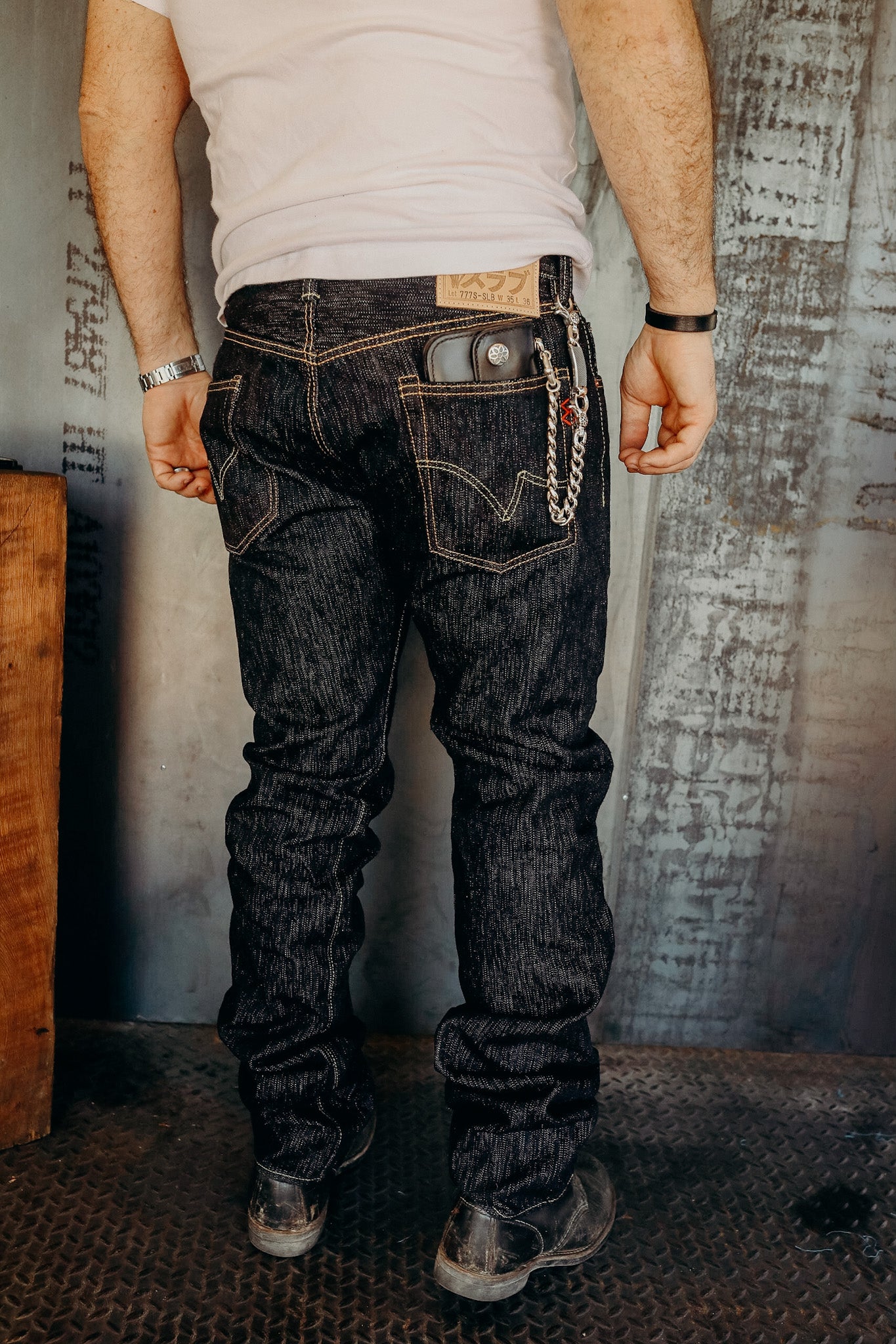 16oz Slubby Selvedge Denim Slim Tapered Cut Jeans - Indigo IH-777S-SLB ...